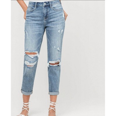 Women's Distressed Boyfriend Jeans - Vervet By Flying Monkey 32 : Target