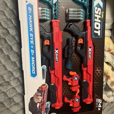 X-shot Excel Combo Pack - Two Hawk Eye & Two Micro Blasters By Zuru ...