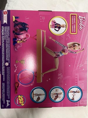 Barbie Gymnastics Playset With Blonde Fashion Doll, Balance Beam, 10 ...