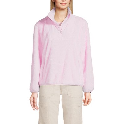 Lands' End Women's Half Zip Cozy High Pile Fleece Pullover - Medium ...