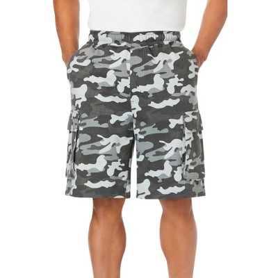 Kingsize Men's Big & Tall Fleece 10" Cargo Shorts - Tall - 5xl, Heather ...