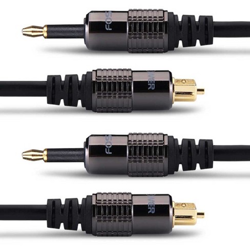 Fospower [2-pack] 24k Gold-plated Toslink To Mini Toslink Cable - 3ft ...