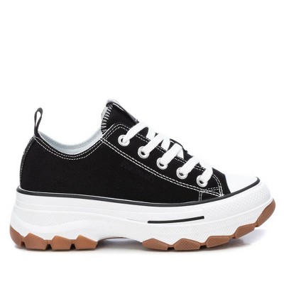 Refresh Women's Canvas Platform Sneakers 171920 - Black, 8 : Target