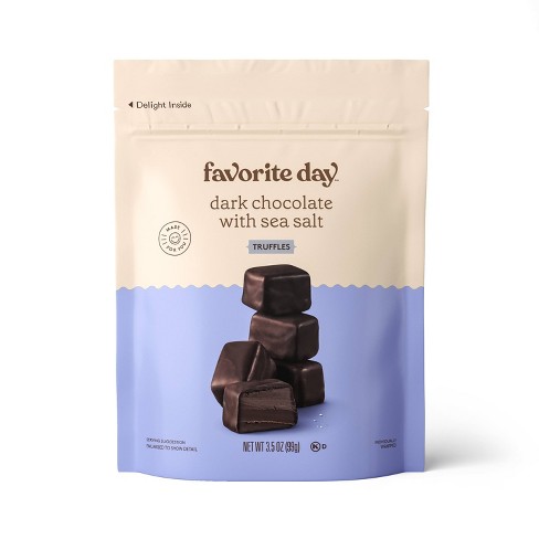 Dark Chocolate With Sea Salt Truffle Candy - 3.5oz - Favorite Day™ : Target