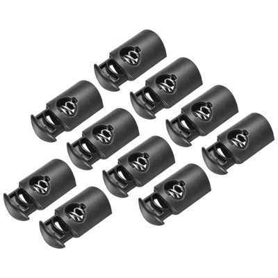 Unique Bargains Plastic Cord Lock Spring Rope End Stop Toggle Stoppers ...