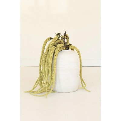 Faux Botanical Stem – Natural Green Foliage – 43" Tall Decorative ...