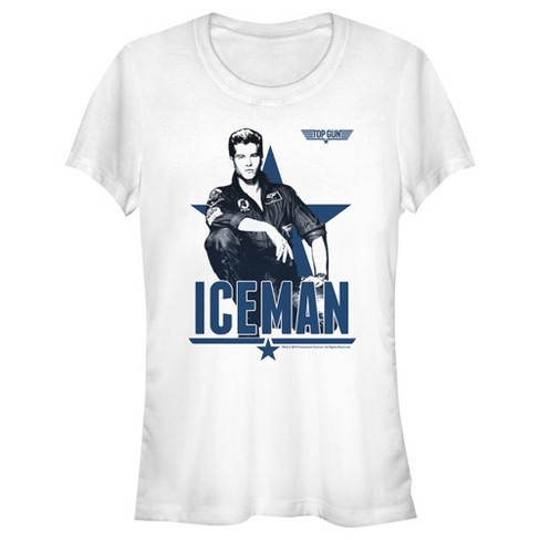 Juniors Womens Top Gun Iceman Sketch T-shirt - White - Small : Target