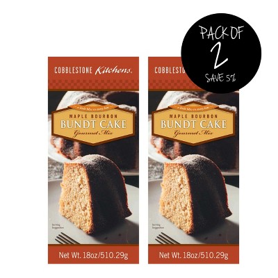 Cobblestone Kitchens 18 oz Maple Bourbon Bundt Cake Mix - Pack of 2 ...