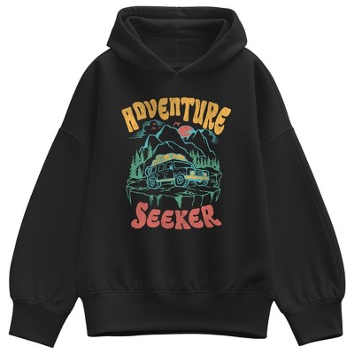 Women's - Instant Message - Adventure Seeker Oversized Fleece Hoodie ...