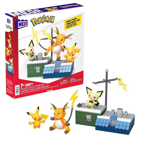 Mega Pokemon Building Toy Kit Pikachu Set With 3 Action Figures 159 ...