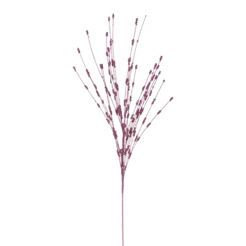 Vickerman 36" Pink Berry Glitter Spray, 6 Per Bag. : Target
