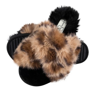 Jessica Simpson Girls Extra Plush X-cross Slide - Leopard/small : Target