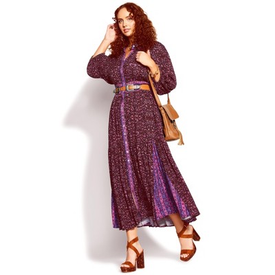 Starling Reine| Women's Plus Size Evie Maxi Dress - Purple - 14w : Target