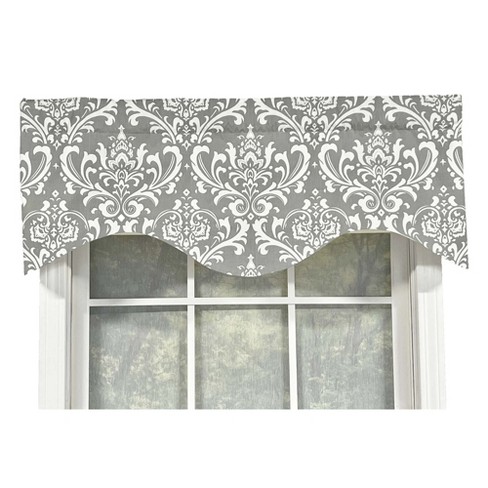 Ozbourne Cornice Syel 3" Rod Pocket Valance 50" X 17" Gray By Rlf Home ...