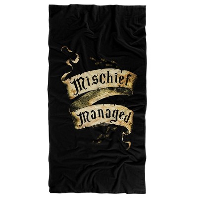 Harry Potter Mischief Managed-Cotton Front Poly Back Beach Towel-30X60 ...