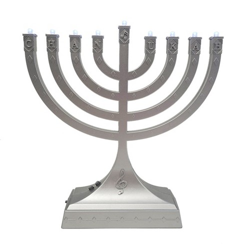 Rite Lite 7.25" Led Lighted Silver Metallic Dancing Lights Musical ...