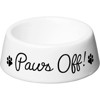 Amici Pet Ceramic Paws Off Dog Bowl, Medium : Target