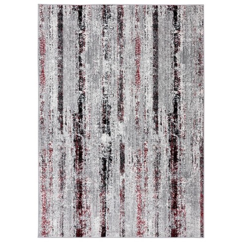 Luxe Weavers Abstract Striped Area Rug, Red 8x10 : Target