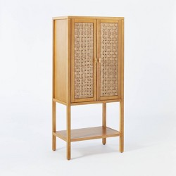 30" Crystal Cove Glass Cabinet Black - Threshold™ Designed With Studio ...