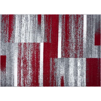 Luxe Weavers Abstract Geometric Red 5x7 Area Rug : Target