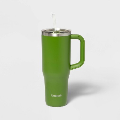 Simple Modern Trek 40oz Stainless Steel Lidded Tumbler Powder Coat Sage ...