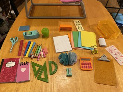 Our Generation Flying Colors School Desk & Supplies Accessory Set For ...