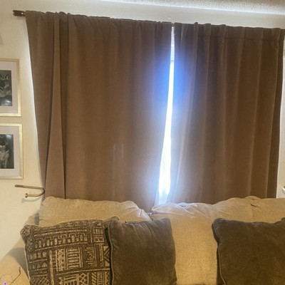 50"x84" Blackout Velvet Window Curtain Panel Cream - Threshold™ : Target