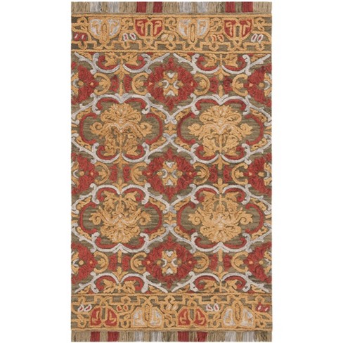 Blossom Blm422 Handmade Tufted Accent Rug - Green/gold - 3' X 5 ...