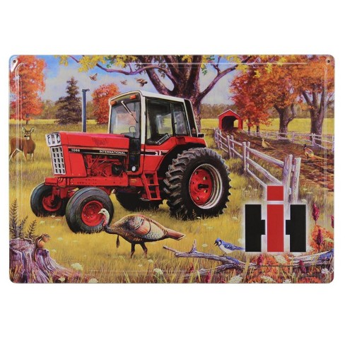 Ih Farmall 1086 Cab Tractor With Wildlife Embossed Metal Sign, 16.75in X 12in 42003 : Target