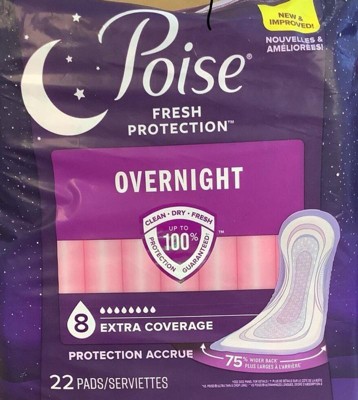 Poise Overnight Incontinence Pads - 36ct : Target