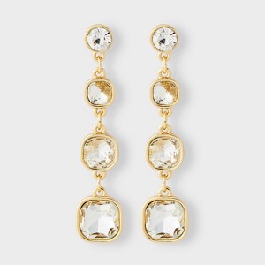 Crystal Linear Drop Earring - A New Day™ Gold : Target
