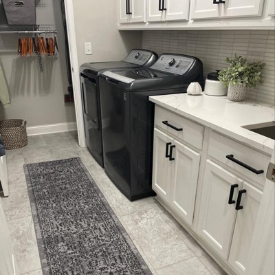 2'x7' washable Overprint Distressed Persian Runner Rug - Threshold ...