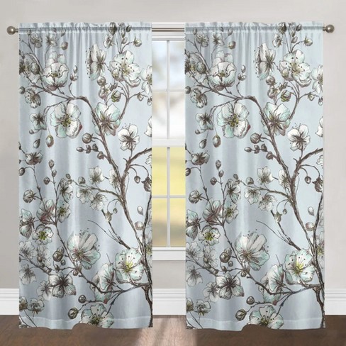Laural Home Morning Blossoms 84" Sheer Window Panel, 1pc : Target