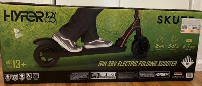 Hyper Skute Folding Electric Scooter 36 Volt Lithium Battery Powered ...