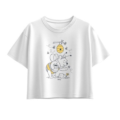 Girls' - Winnie the Pooh - Visiting the Beehive Short Sleeve Boxy ...
