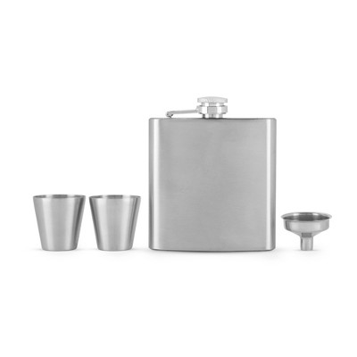 Fiasco Flask And Shot Glass Gift Set By True : Target