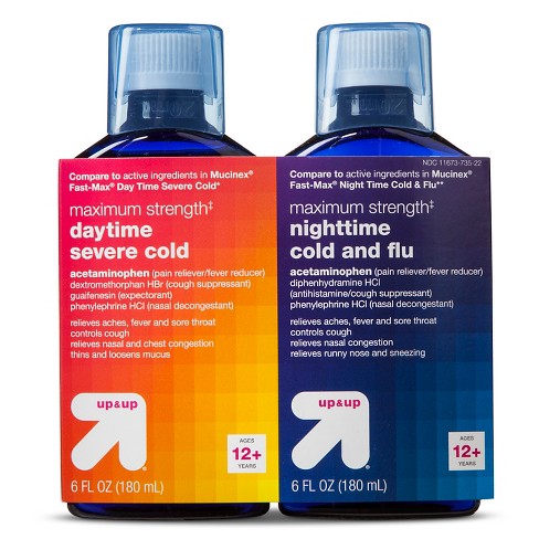 Maximum Strength Daytime & Nighttime Severe Cold & Flu Relief Liquid ...