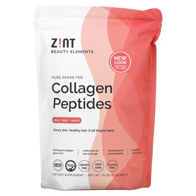 Zint Pure Grass-fed Collagen Peptides, Unflavored, 32 Oz (907 G) : Target