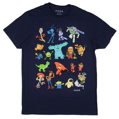 Disney Pixar Men's Classic Movie Characters Adult Short Sleeve T-shirt ...