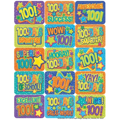 Eureka Color My World 100 Days Success Stickers (pack Of 10) : Target