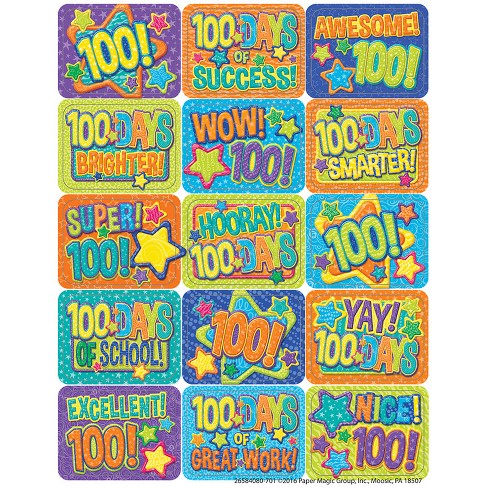Eureka Color My World 100 Days Success Stickers (pack Of 10) : Target