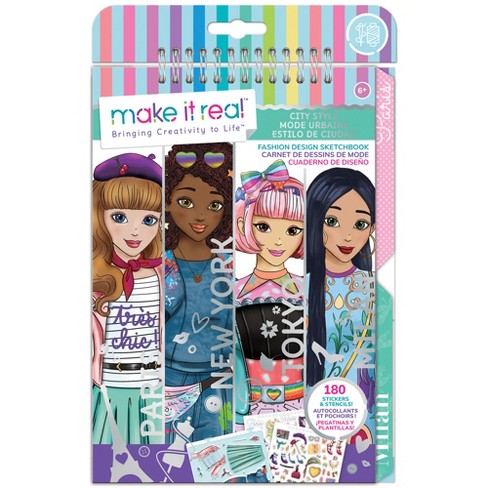 Make It Real: City Style Fashion Design Sketchbook Kit : Target