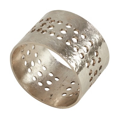 Silver Spoons Elegant Twist Napkin Rings Set Of 6, Glitz Design Napkin ...