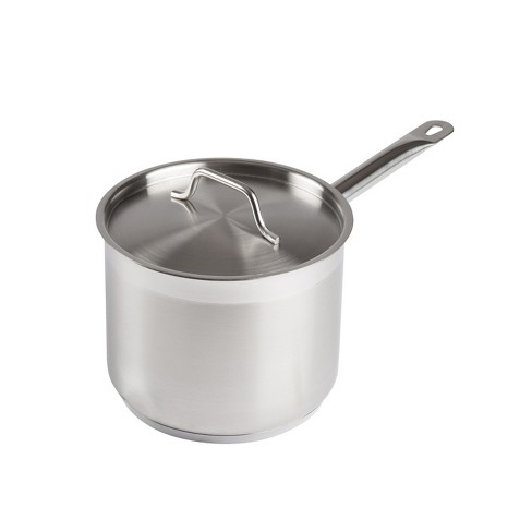 Winco Sauce Pan With Cover, Stainless Steel, 4 Quart : Target