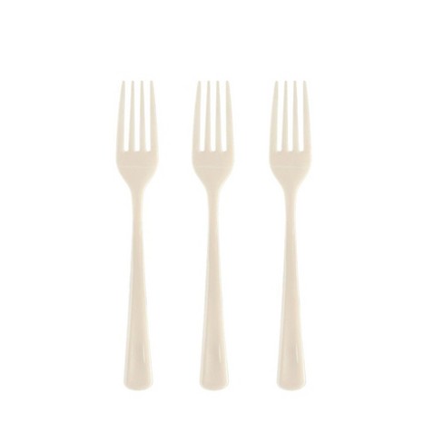 Exquisite Heavy Duty Ivory Plastic Disposable Forks-50 Count : Target