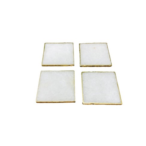 Vip Stone 4 In. White Agate Coasters Set Of 4 : Target