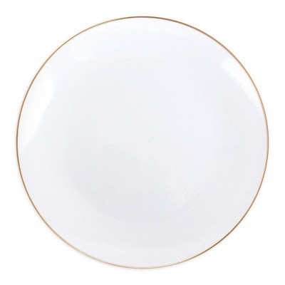 Smarty Had A Party 7.5" White With Gold Rim Organic Round Disposable ...