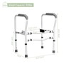 Gymax Toilet Handrail Upgraded Toilet Safety Rail Free Stand Bathroom ...