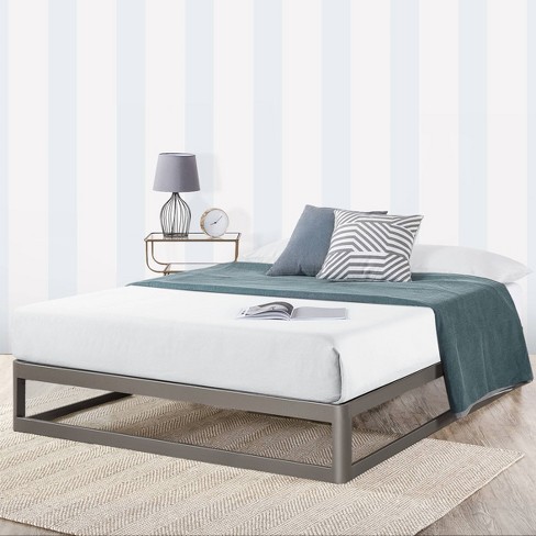 Twin 12" Metal Round Corner Platform Bed Frame Gray - Mellow : Target