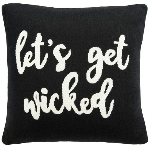 Wicked Pillow - Black/natural - 18"x18" - Safavieh : Target